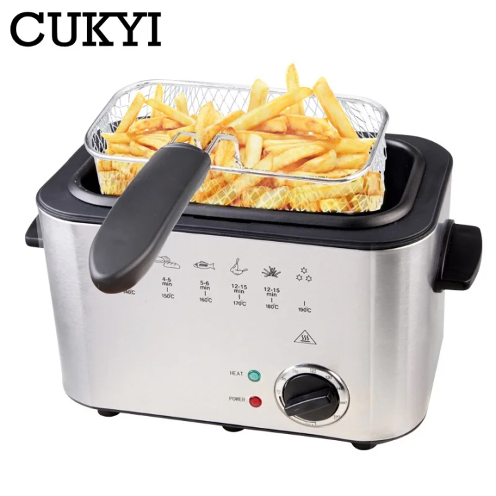 Electric Deep Fryer Stainless Steel French Fries Chicken Frying Machine ...