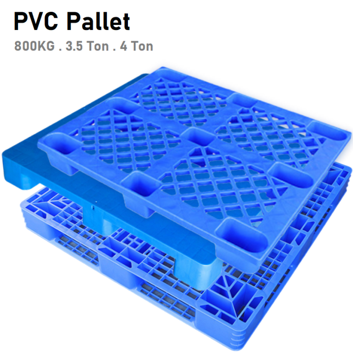 PVC Pallet Nestable Grid Shaped Plastic Skid Double or Single Deck 4 ...