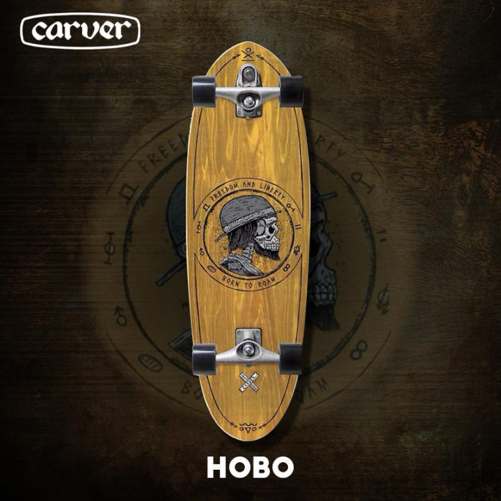 American Carver collector's board "Wanderer" Hobo co-branded retro wood ...