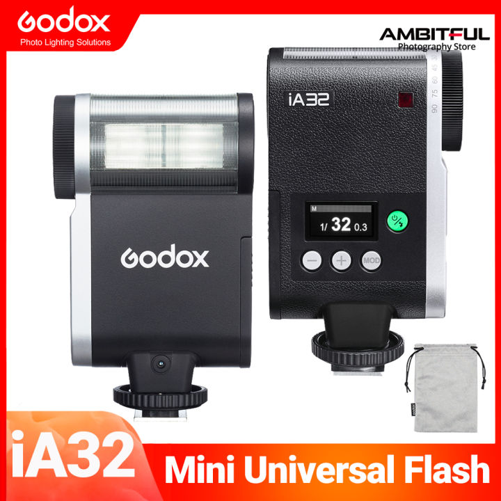 Godox iA32 Mini Camera Flash Up to 490 Full-Power Flashes 6200K CCT Manual Flash for Various ...