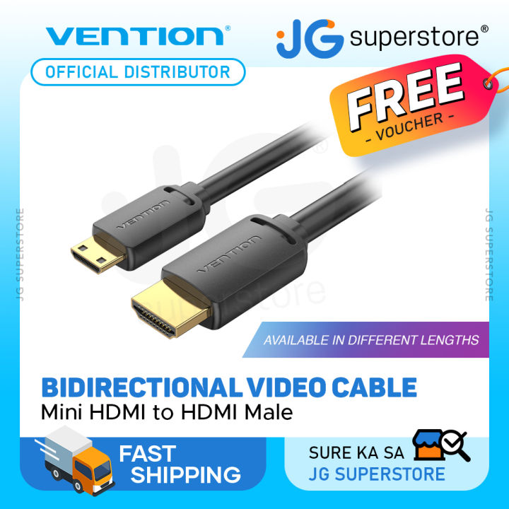 Vention 4K UHD 60Hz Mini HDMI-C to HDMI-A Male 2.0 Bidirectional Video Cable with HDR Support ...
