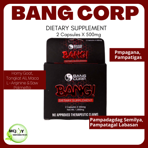 BANG Dietary Supplement for Men 2 capsules x 500mg | BANG CORP ...