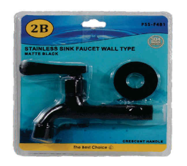 STAINLESS SINK FAUCET WALL TYPE CRESCENT LEVER HANDLE | Lazada PH