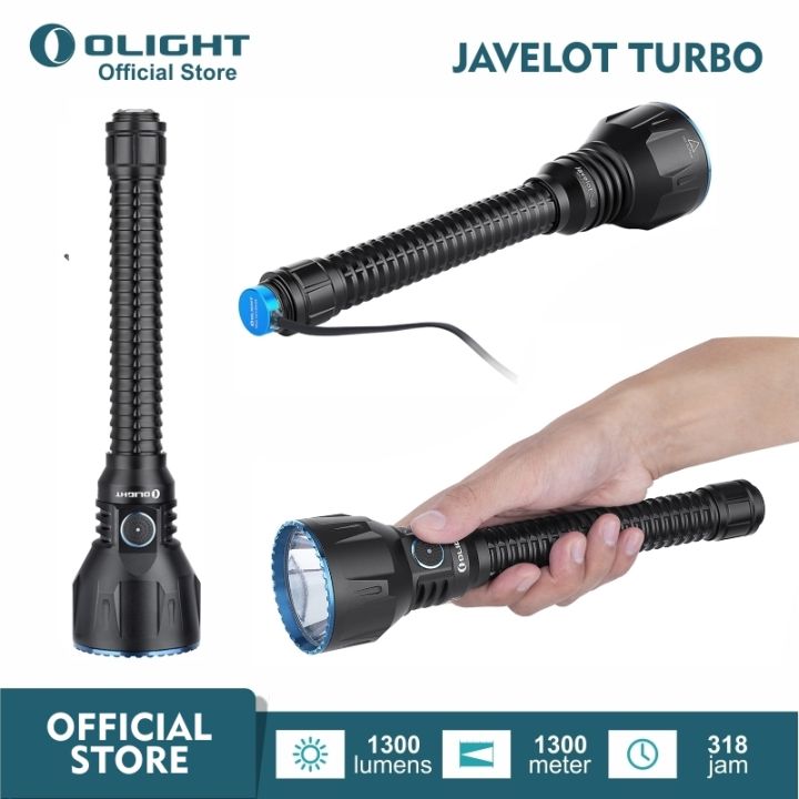 Olight Javelot Turbo Flashlight Senter LED 1300 lumens 1300 meter ...