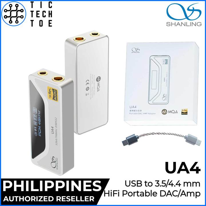 Shanling UA4 USB Type-C to 3.5mm / 4.4mm Balanced ES9069Q + Dual RT6863 Portable DAC/AMP Adapter ...