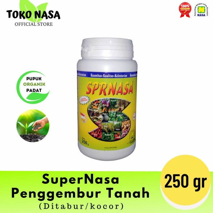 Supernasa 250 gr Pupuk Organik Nasa Penggembur Tanah Pelarut Sisa Pupuk ...