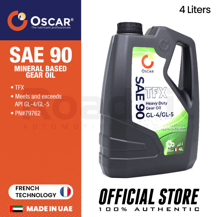OSCAR SAE 90 TFX Heavy Duty Mineral Based Gear Oil API GL-4/GL-5 4L ...