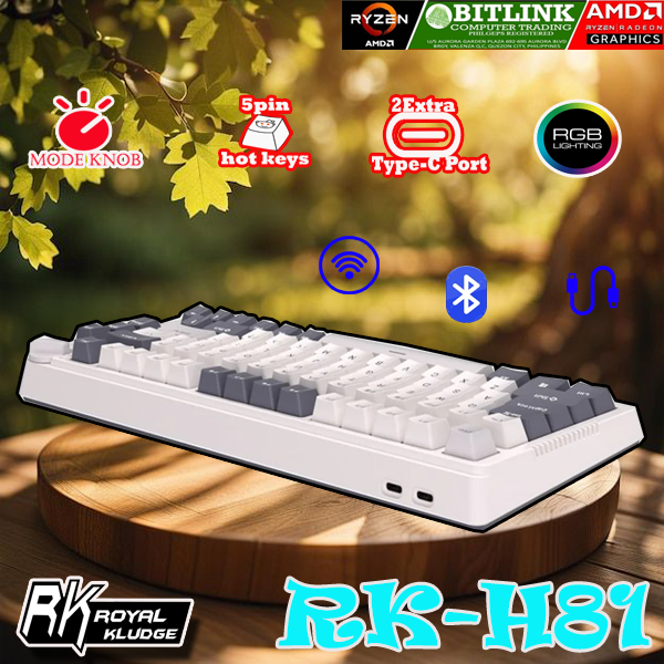 ROYAL KLUDGE RKH81 MECHANICAL WIRELESS KEYBOARD | Lazada PH