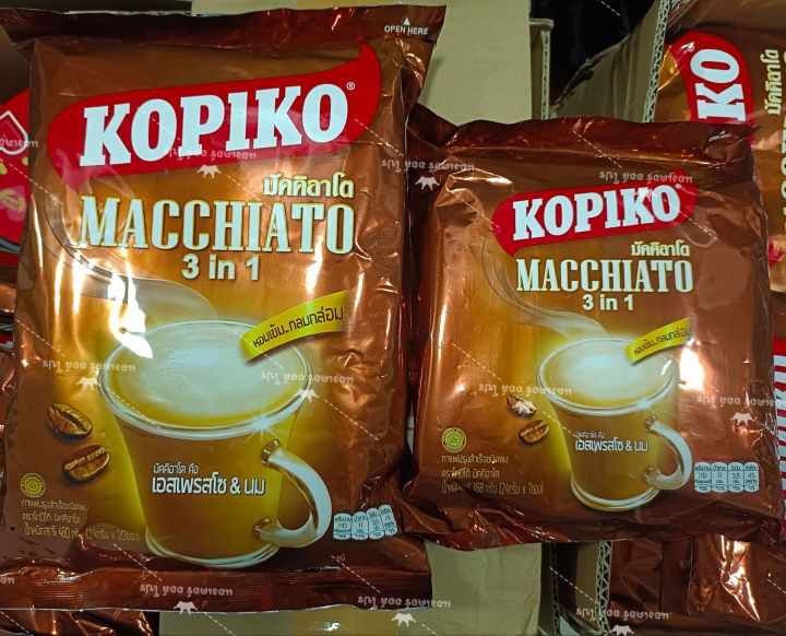 Kopiko macchiato 3in1 กาแฟปรุงสำเร็จรูปชนิดผง โกปิโก้ มัคคิอาโต 3 อิน 1 ...
