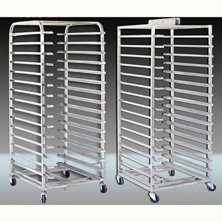 Stainless Steel Bread Pan Bakery Food Rack Baking Trolley Stackable For ...
