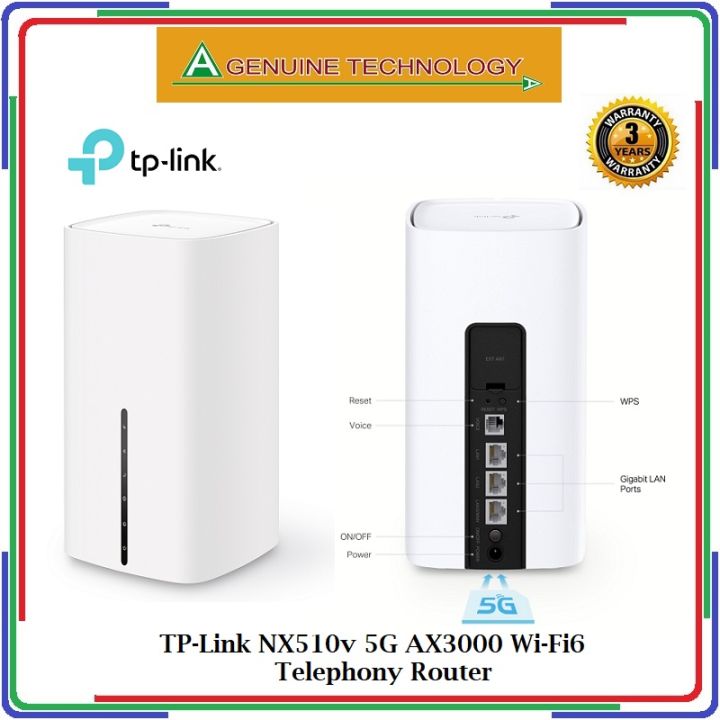 TP-Link NX510v 5G AX3000 Wi-Fi6 Telephony Router - 3 Years Local ...