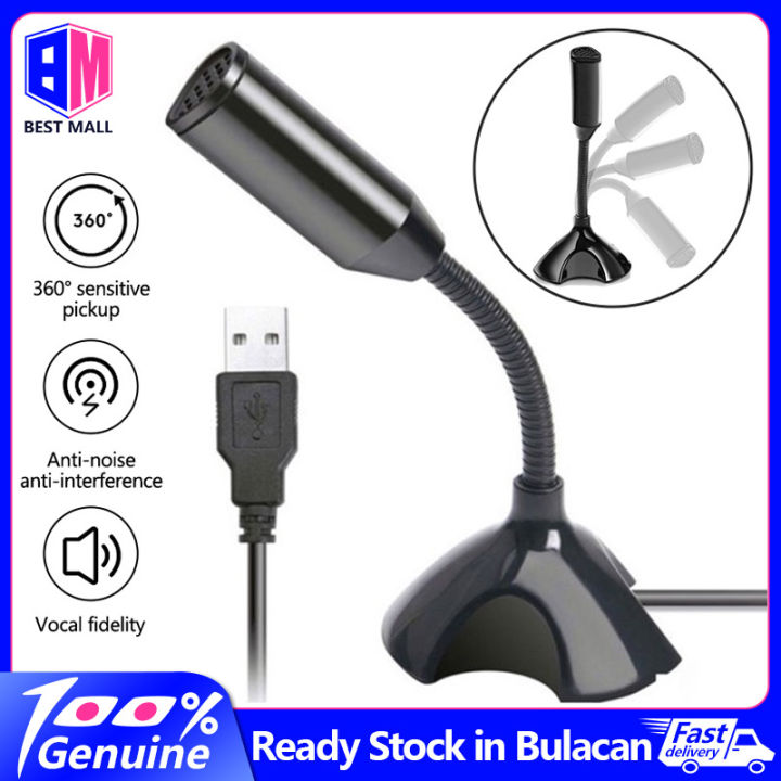 [🇵🇭 Stock&COD] Laptop Condenser Microphone USB Desktop Gaming Mic With ...
