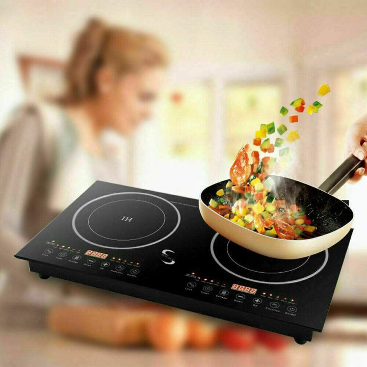 Electric Dual Induction Cooker 220V 4000W Countertop Double Burner ...