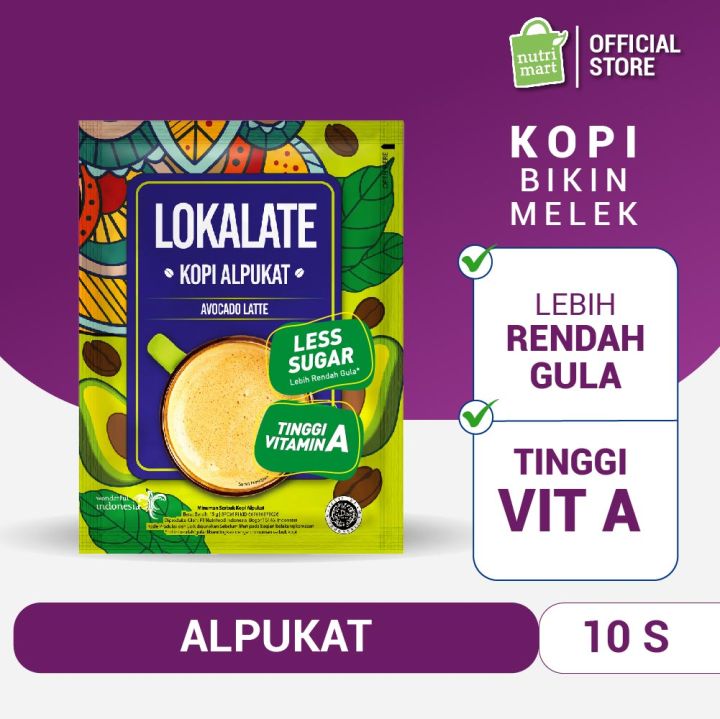 Lokalate Kopi Alpukat 10 sachet - Kopi Instan Unik & Enak (Robusta ...