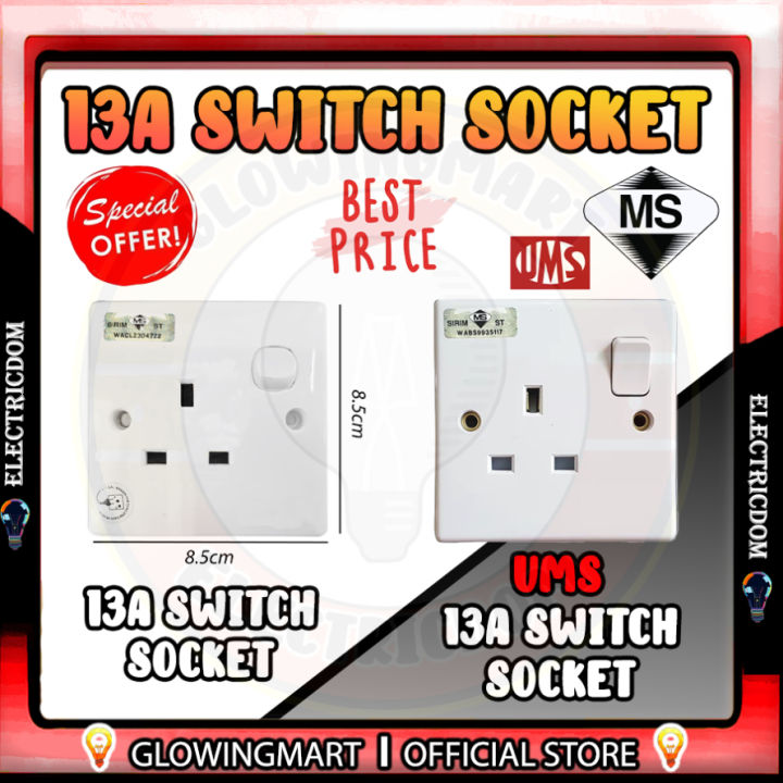 13A SWITCH SOCKET SIRIM APPROVED ORIGINAL [READY STOCK] | Lazada