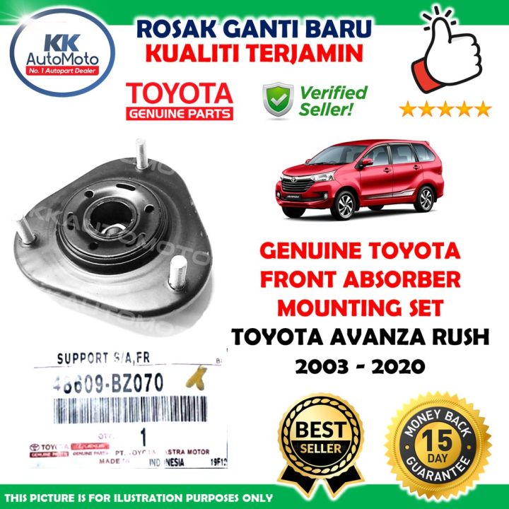2 Biji - Toyota Avanza Rush 2003 - 2020 Original Genuine Toyota Front Absorber Mounting Set ...