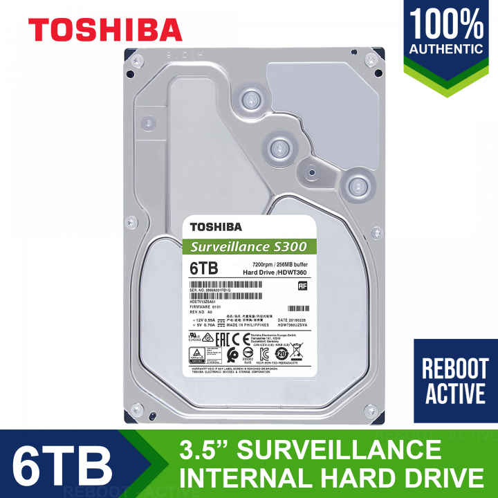 Toshiba S300 6TB Surveillance 3.5” Internal SATA Hard Drive For DVR NVR ...