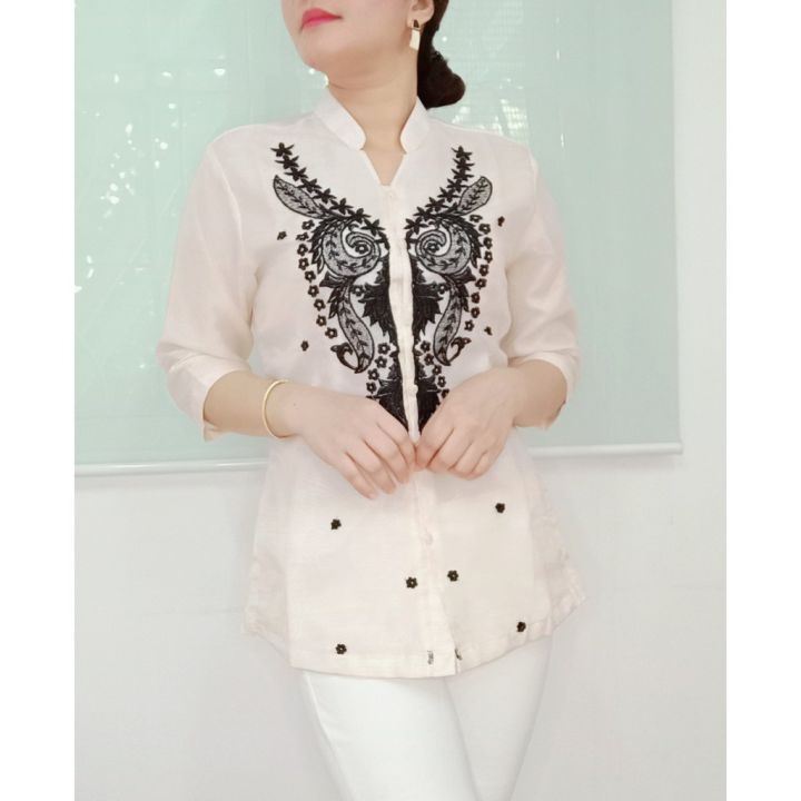 【New】 ﹍BARONG FOR WOMEN PURE EMBROIDERED MODERN FILIPINIANA | Lazada PH
