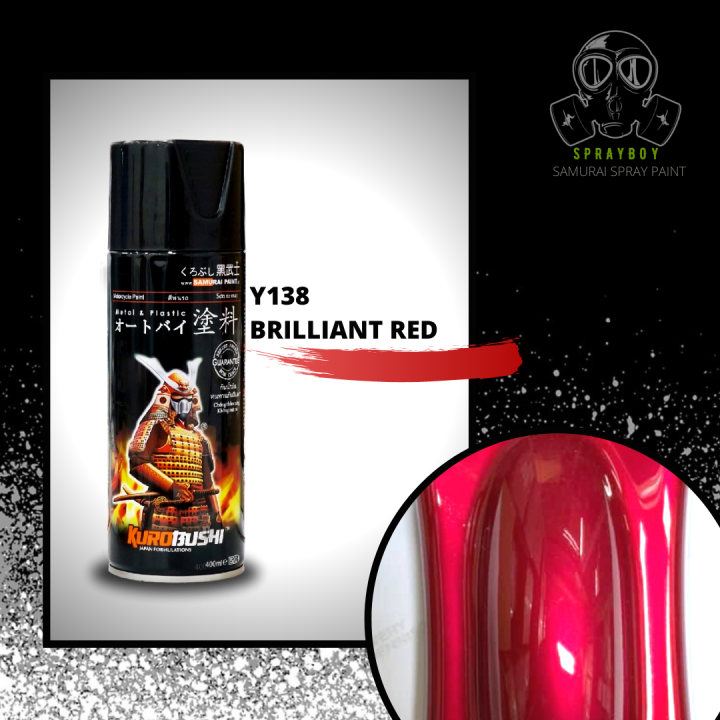 Y138* BRILLIANT RED SAMURAI SPRAY PAINT 400ML (Yamaha Color) | Lazada PH