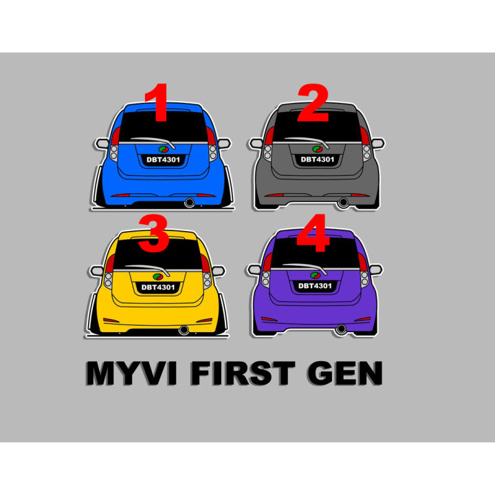 STICKER MYVI FIRST MODEL ADA 4 PILIHAN DESIGN | Lazada