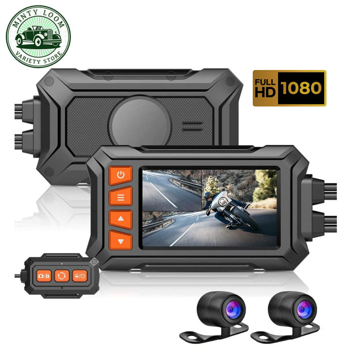 QCY Dual 2K 1080P 30fps Motorcycle Camera, All Waterproof Dash Cam 3 ...