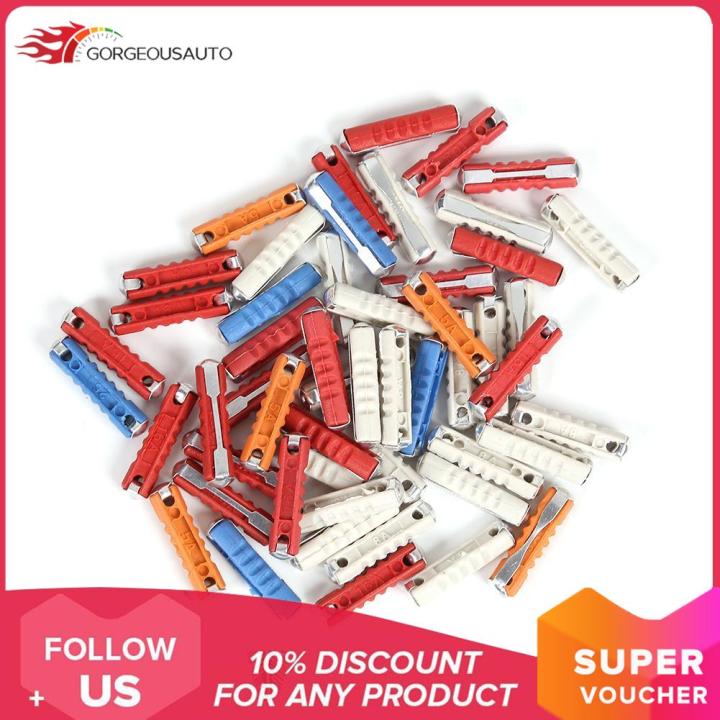 50pcs European Classic Car Fuse Kit 5A 8A 16A 25A Torpedo Automotive ...