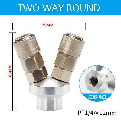 LLJLJ-Quick Connector Air Compressor Manifold 2 Way 3 Way Quick Connect Multi Hose Coupler ...