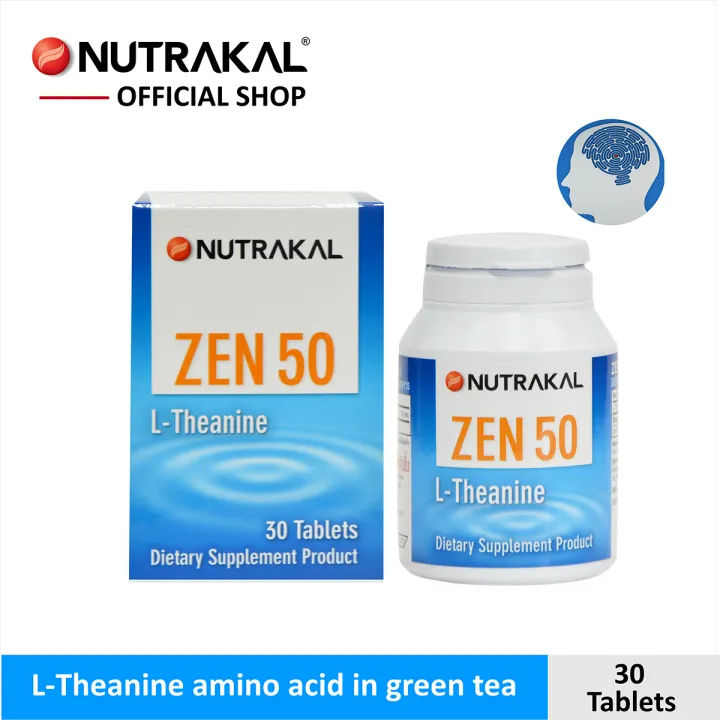 NUTRAKAL ZEN 30 tablets คลายเครียดด้วย L-Theanine จากใบชาเขียว | Lazada ...