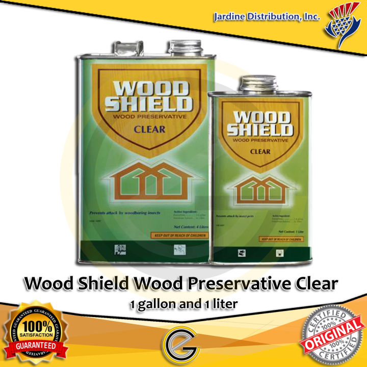 Jardine Wood Shield Wood Preservative Clear [1 gallon | 1 liter ...