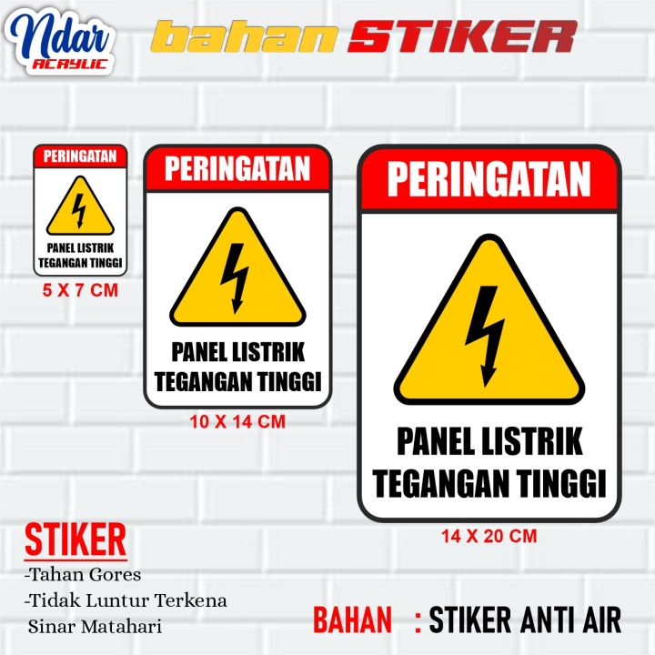 Stiker Peringatan Panel Listrik Tegangan Tinggi / Panel Listrik ...