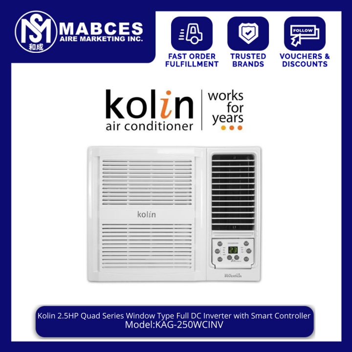 Kolin 2.5HP Quad Series Window Type Full DC Inverter with Smart ...