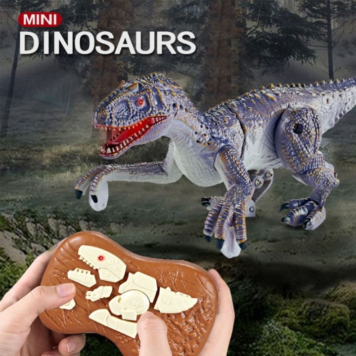 Remote control Dinosaur Toy Mini Dilophosaurus Raptor Dino Toy 2.4G RC ...
