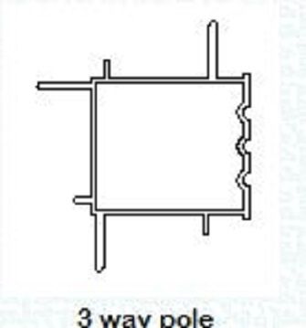 Partition 3 way pole for partition height 1200mm | Lazada