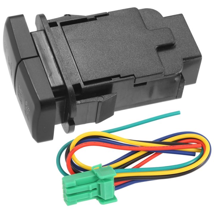 12V Car Dual LED Light Bar Blue/Green On-Off Push Switch Button for ...