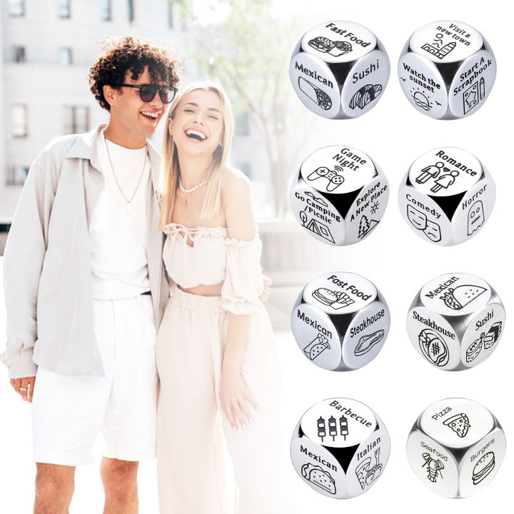 Edena Fun Food Decision Dice Stainless Steel Decision Dice Date Night ...