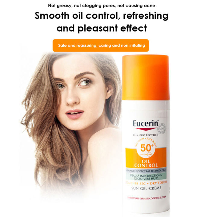 Eucerin Sunscreen Sun Protection Oil Control Dry Touch Sun Gel Cream ...