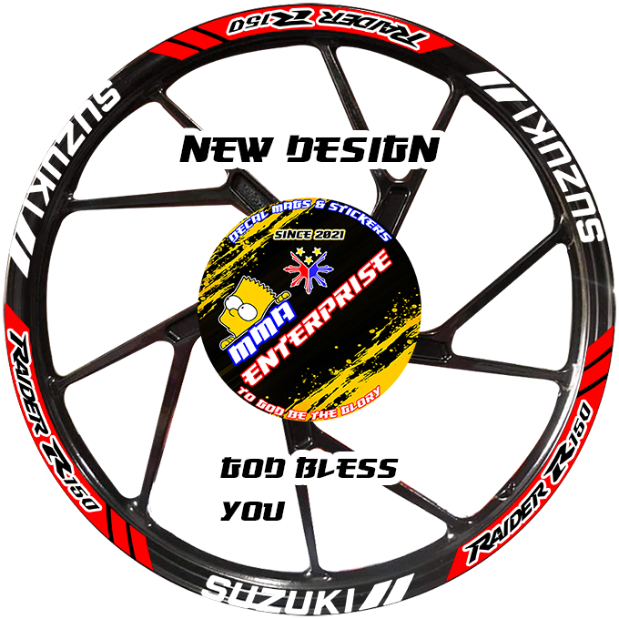 Suzuki Raider R150 New Design Decal Mag Sticker Print - 2 set Front and ...