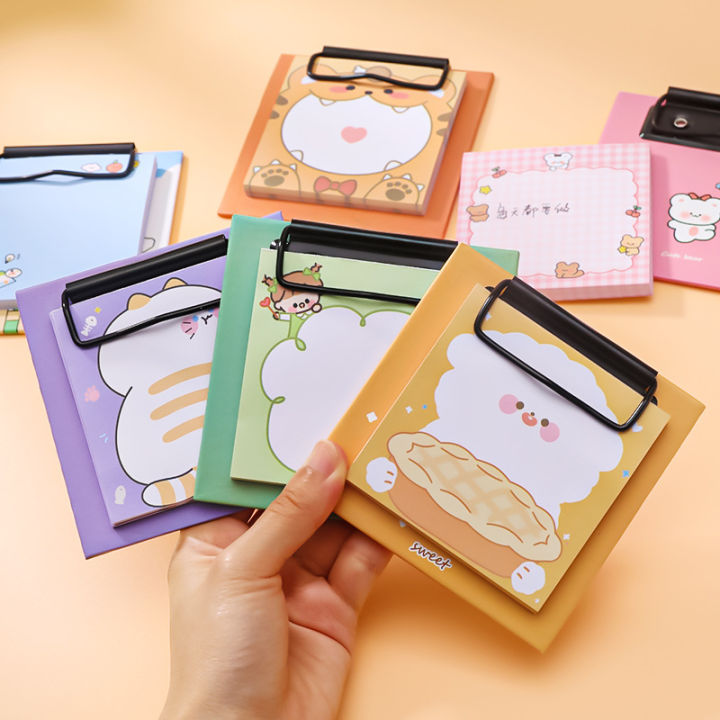 Cartoon board clip note book message note paper creative non-sticky ...