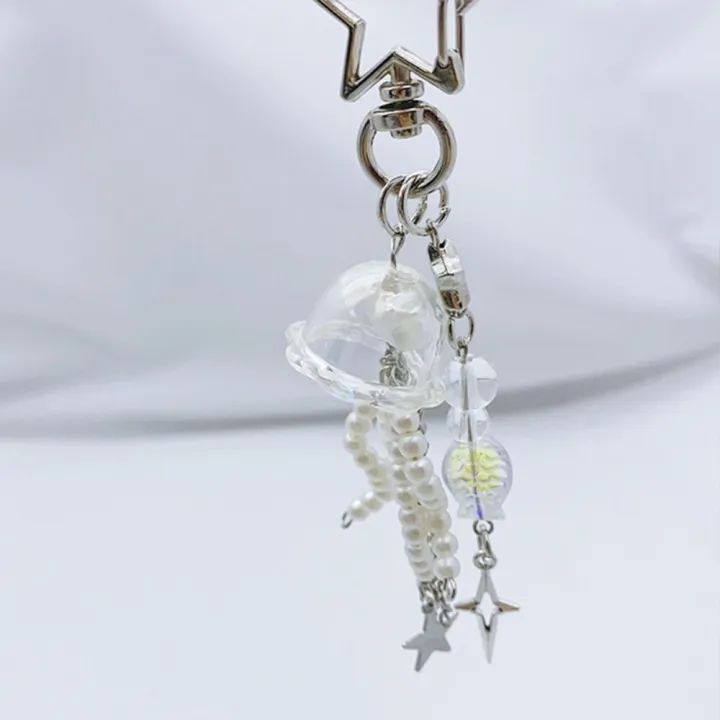MINIMALUX Cute Jellyfish Phone Charm Strap Metal Ocean Theme Cellphone ...