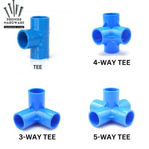 PVC Blue Tee Fittings 1/2 to 1 3,4,5 Way Tee Premier Hardware | Lazada PH