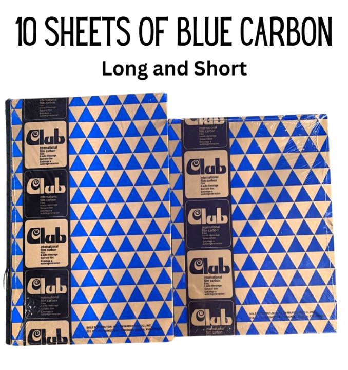10 pcs. Blue Carbon Paper / Club International Film Carbon | Lazada PH