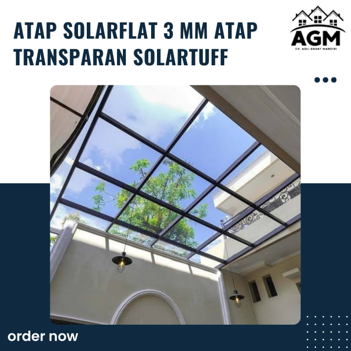 ATAP SOLARFLAT 3 MM ATAP TRANSPARAN SOLARTUFF | Lazada Indonesia