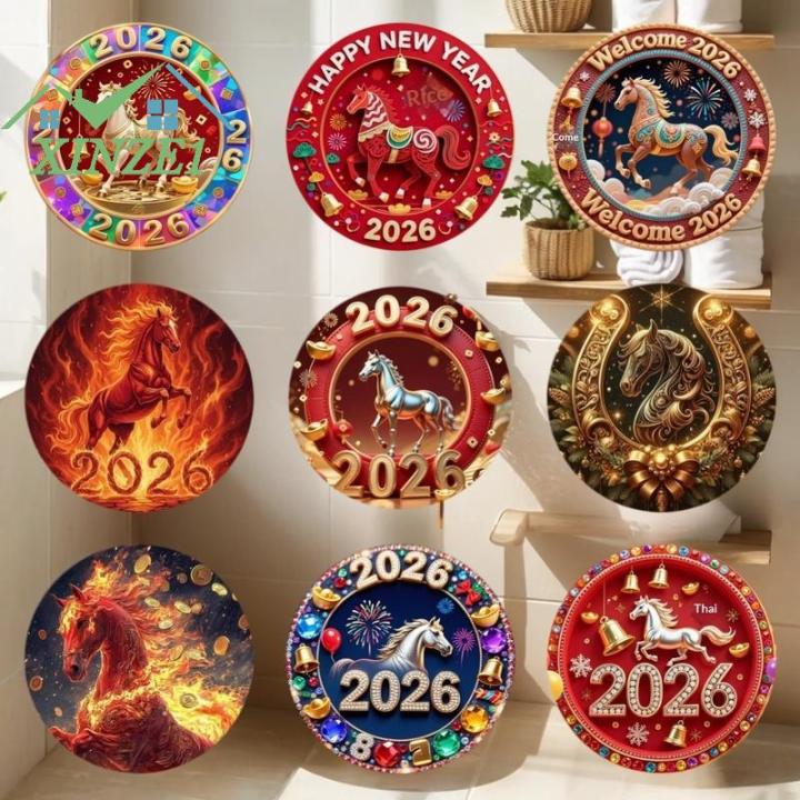 💖💓 แม่เหล็กติดตู้เย็นสำหรับเทศกาลฤดูใบไม้ผลิปี2026 2D อะคริลิคแบบแบน ...