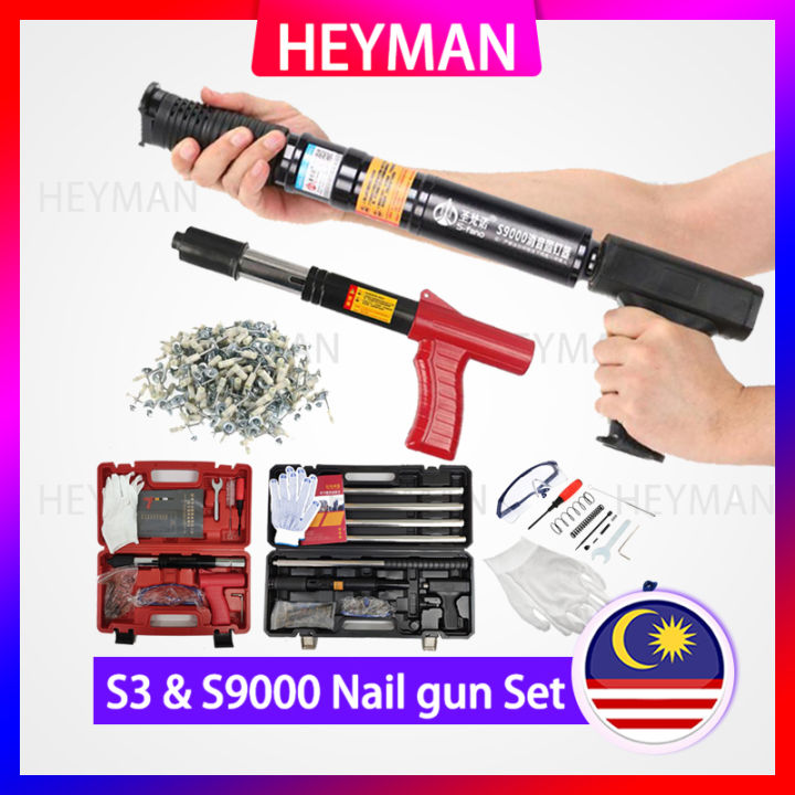 HEYMAN Manual Steel Nails Guns Rivet Tool Concrete Wall Anchor Wire ...
