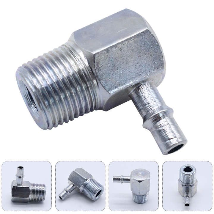 【In-Demand Item】 Zinc Steel Vacuum Line Adapter Npt 1/4 Hose 90 Degree ...