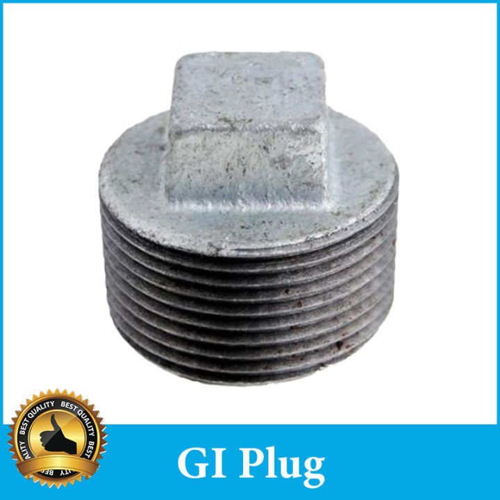 Mech Galvanized Iron (GI) Plug 1/2" / 3/4" / 1" / 1-1/4" / 1-1/2" / 2" Fitting | Lazada PH