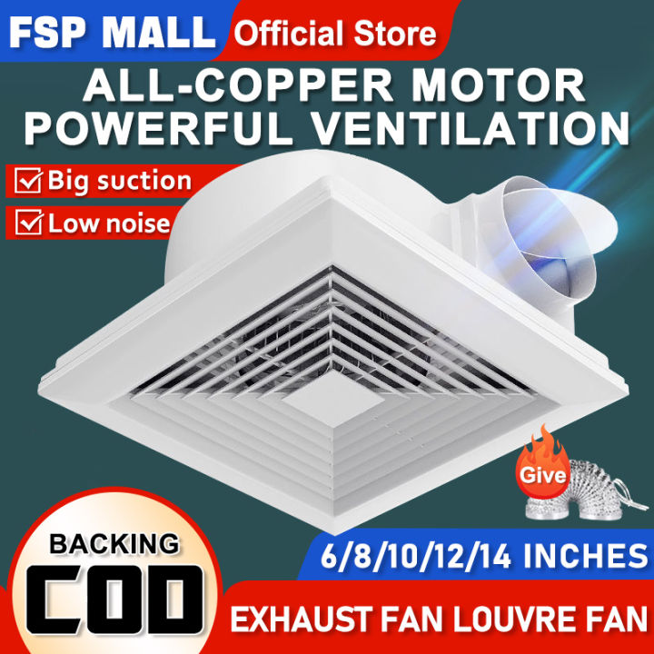 Ceiling Exhaust Fans 6/8/10/12/14 Inch Strong Exhaust Fan Ceiling ...