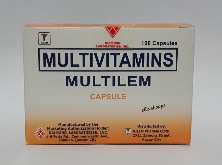 Multilem Multivitamins Box of 100 Capsules | Lazada PH