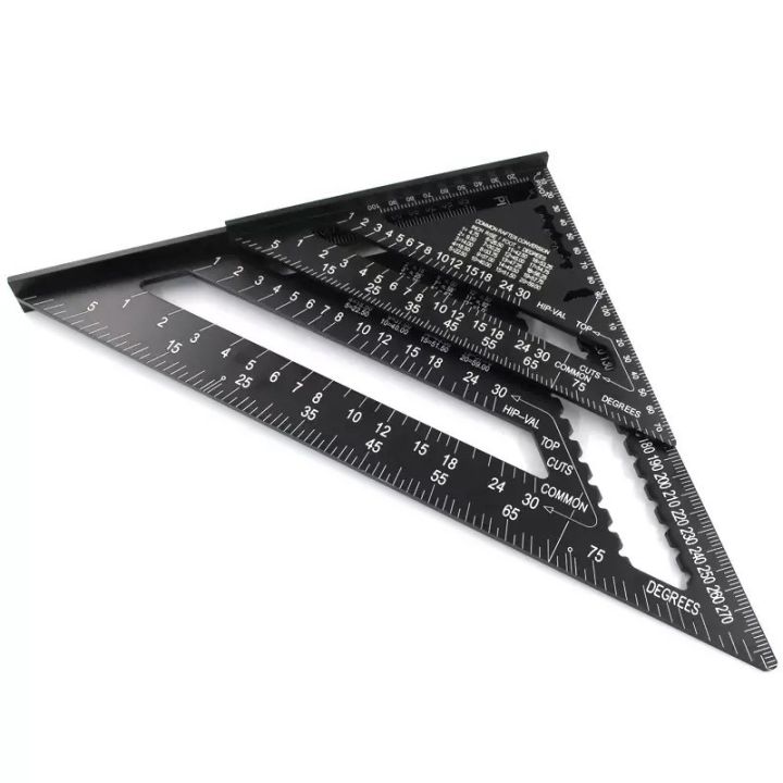 Penggaris Siku Sudut Mistar Segitiga Triangle Alat Ukur Ruler 7 inch ...