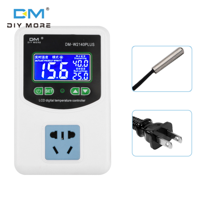 Diymore Digital Plug In Thermostat With Lcd Screentemperature Control And Power Buttons For Heater